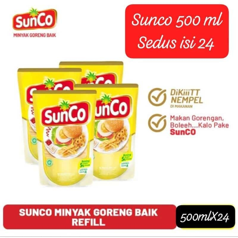 Jual minyak Goreng sunco 500ml 1 dus/ minyak sunco 500ml 1 dus isi 24 ...