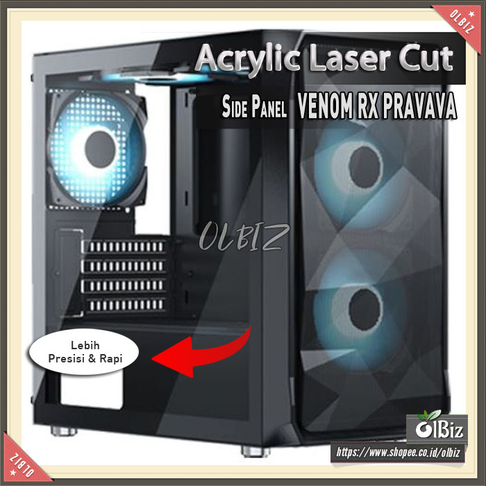 Jual Tutup Kesing Casing Akrilik Acrylic Side Panel Venom RX Prava ...
