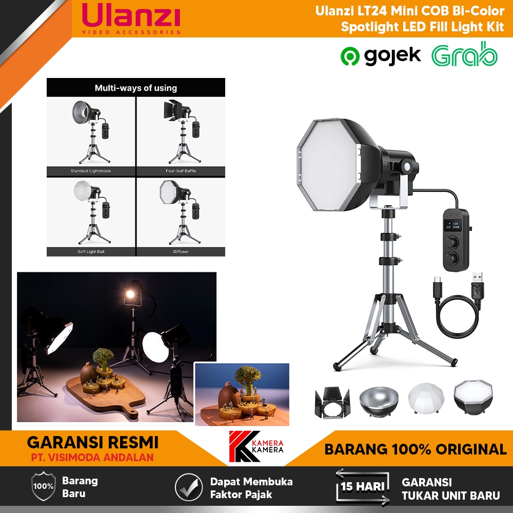 Jual Ulanzi LT24 Mini COB Bi-Color Spotlight LED Fill Light Kit ...