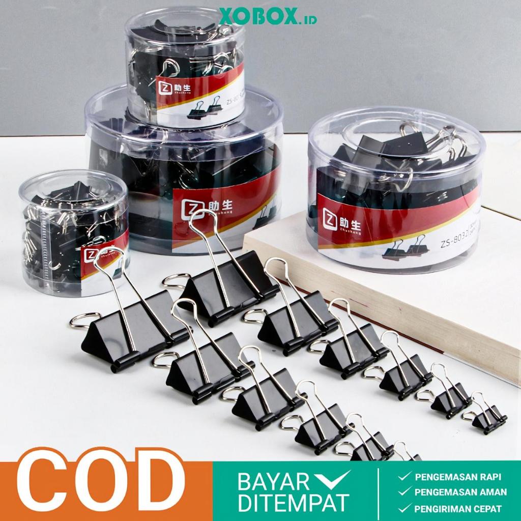 Jual Binder Clip Hitam Penjepit Kertas Multifungsi 1 Lusin Bebas Karat ...