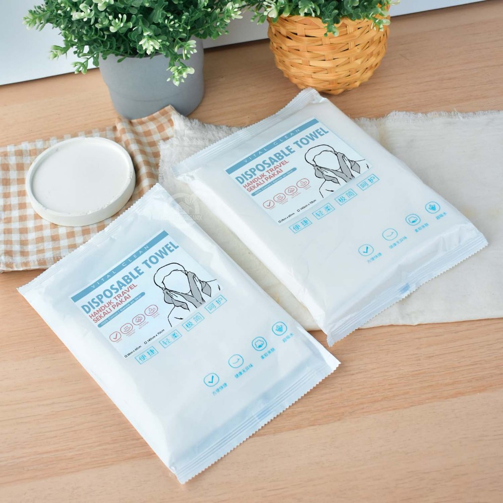 Jual Vital Clean Disposable Towel ( Handuk Travel Sekali Pakai ...