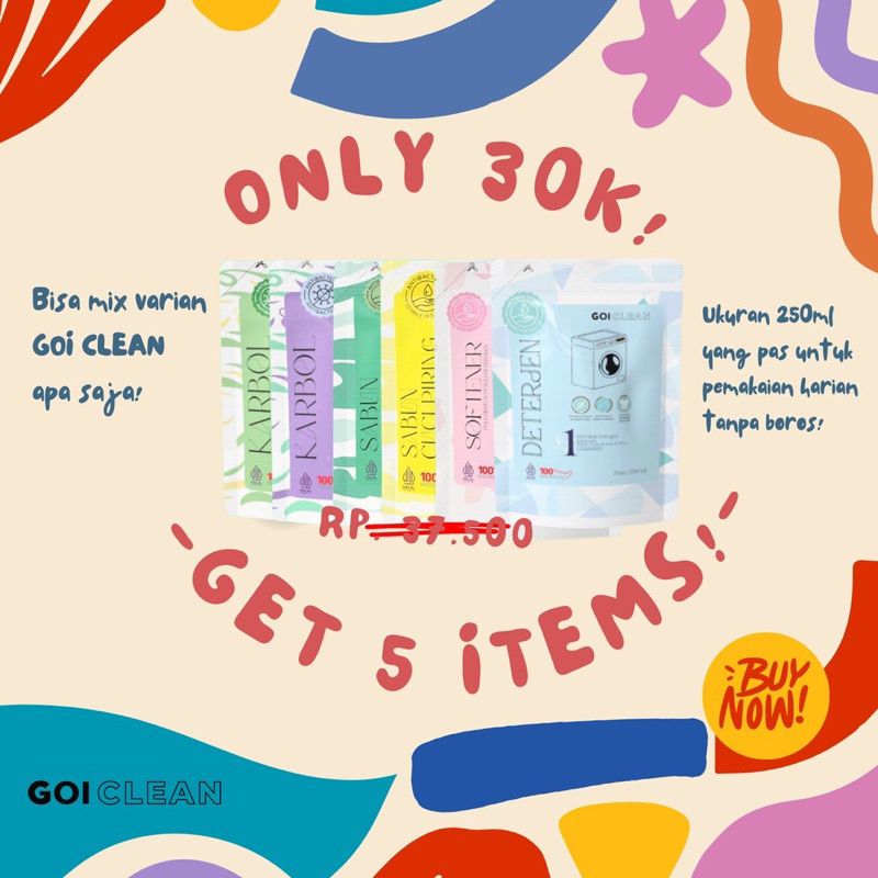 Jual GOI CLEAN | HAMPERS MURAH EKONOMIS RAMAH LINGKUNGAN PEMBERSIH SERBAGUNA ANTI BAKTERI AMAN ...