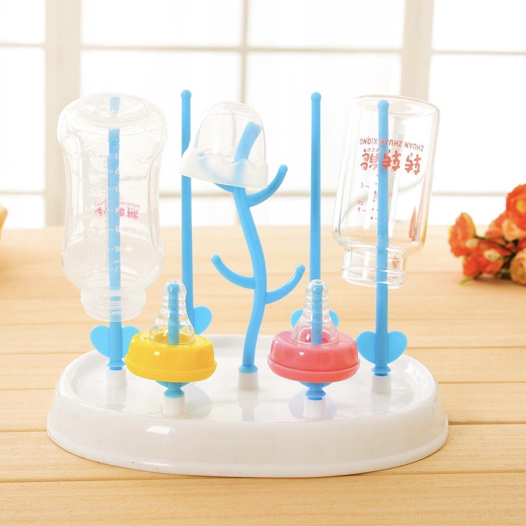 Jual Rak pengering botol susu dot bayi bottle drying rack wadah tirisan ...