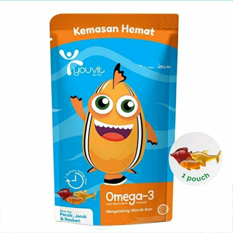 Jual YOUVIT Multivitamin Gummy Anak Omega-3 Minyak Ikan 30 Day | Youvit Kids Vitamin 30 Gummies ...