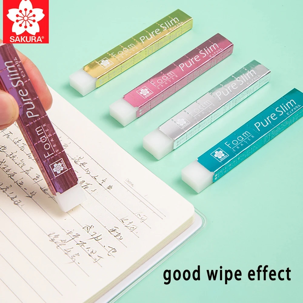 Jual Sakura Foam Eraser Pure Slim Pencil Eraser | Shopee Indonesia