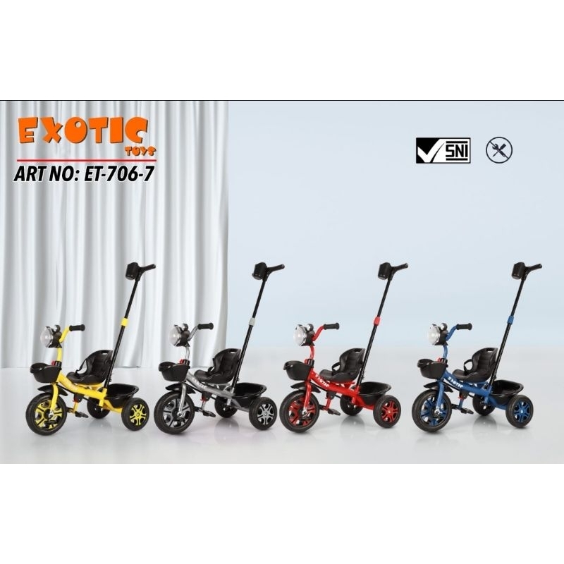 Jual Sepeda anak balita roda tiga Tricycle Exotic ET 706-7 Aviator 115 ...