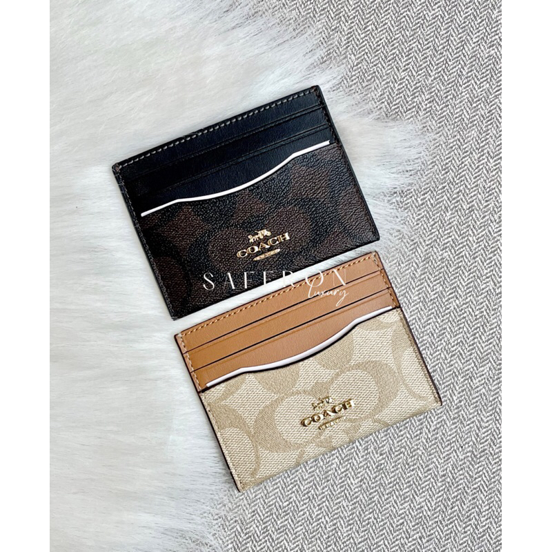 Jual Coach Slim Id Card Case In Signature Canvas | Shopee Indonesia