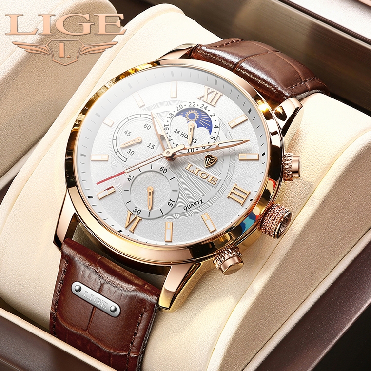 Jual LIGE Jam Tangan Pria Fashion Asli Olahraga 30M Jam Tangan Kedap ...