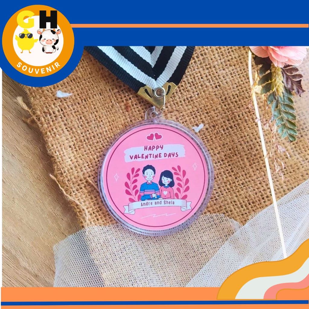 Jual Medali Piagam Akrilik Bulat Kosong FREE Tali Medali Wisuda ...