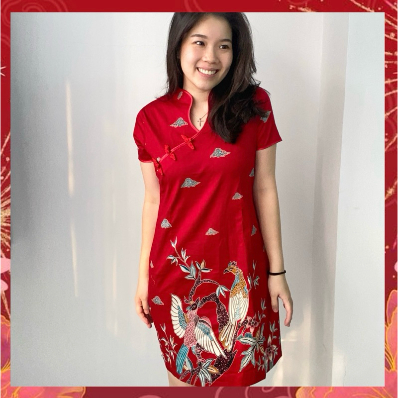 Jual DRESS SHANGHAI BATIK - OMNIBATIK (Huang Dress) | Shopee Indonesia
