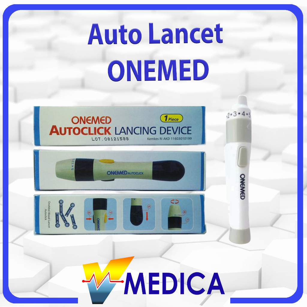 Jual Autoclick Lancing Device Onemed / Pena Lancet Alat Ambil Sampel ...