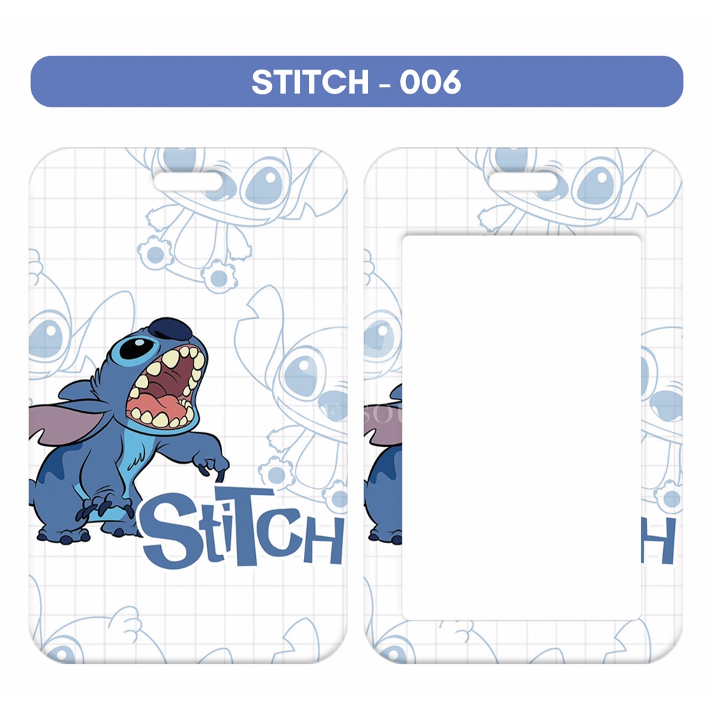 Jual (N009) Nametag Stitch TANPA TALI / Card Holder Motif Stitch / ID ...
