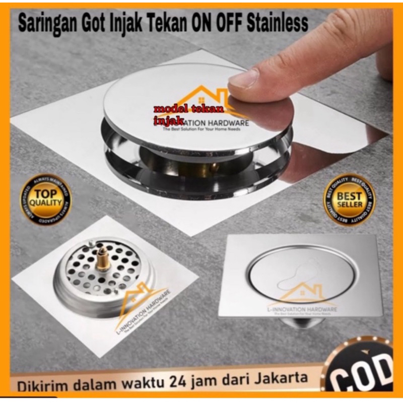 Jual FLOOR DRAIN KAMAR MANDI MODEL TOTO/ Saringan Got Injak FLOOR DRAIN SMART floor drain kamar ...