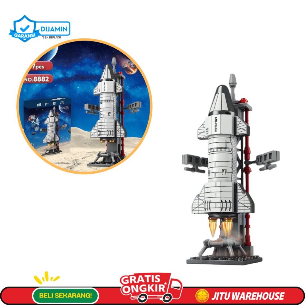 Jual Mainan Pesawat Luar Angkasa Aerospace Rocket 107 Blocks | Shopee ...