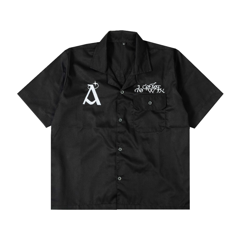 Jual Workshirt Zipper Kemeja Pria | Workshirt Unisex | Hitam - Amerta ...
