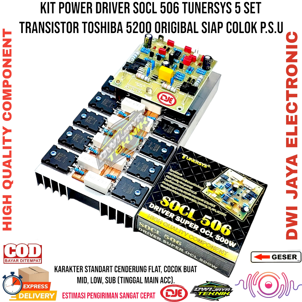 Jual Kit Power Driver SOCL 506 Tunersys 5 SET Transistor Toshiba ...