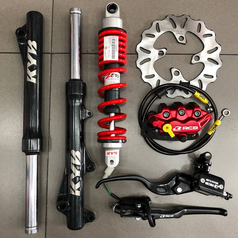 Jual Paketan Master Rem RCB E3 Kotak 14mm set kanan kiri+Shock Shockbreaker Depan Belakang KYB ...