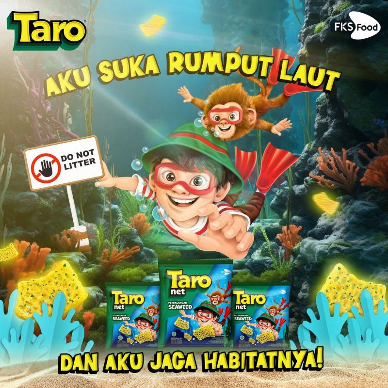 Jual Snack Cemilan Ciki Taro Net Seaweed 17 g | Shopee Indonesia
