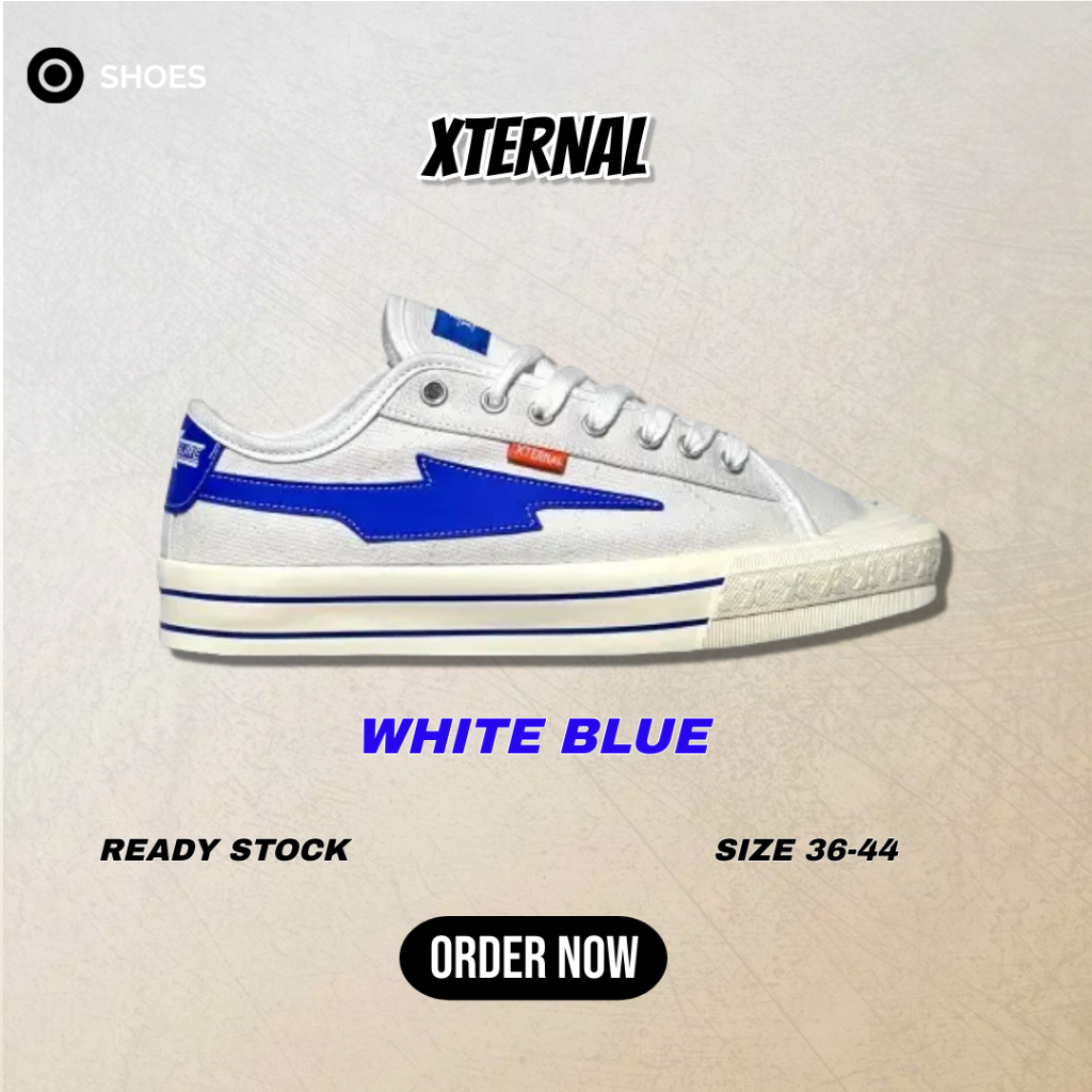 Jual Sepatu Sneakers Casual Pria Wanita Xternal Mitterns Storm Pendek ...