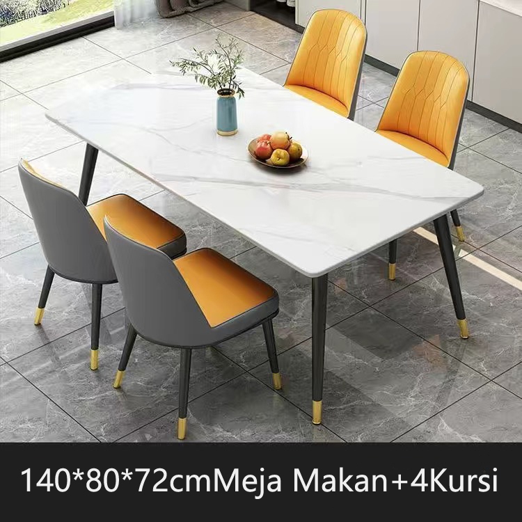 Jual Damaindah Meja Makan Set 4 Kursi / Meja Makan Aesthetic / Meja Makan Kayu Dengan Sticker ...