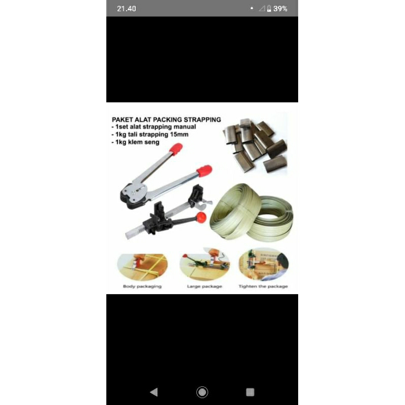 Jual Paket Alat Strapping Packing Manual Strapping Klem - Poly ...