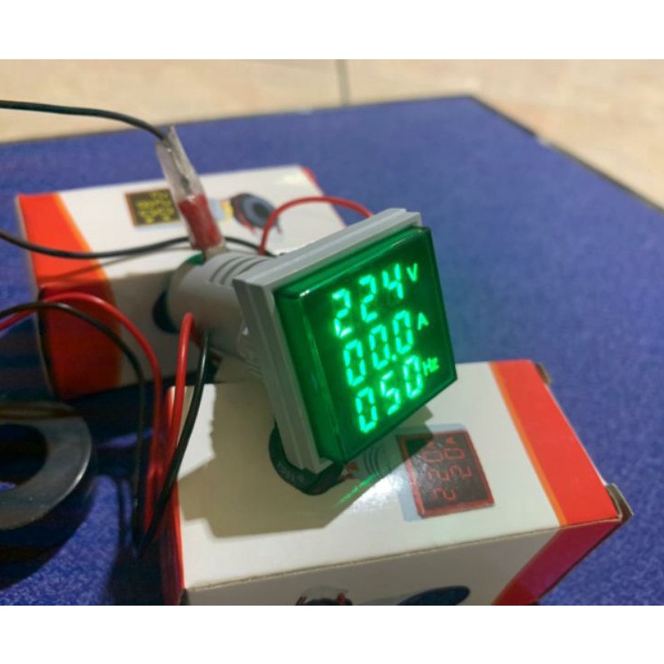 Jual Best Produk Pilot Lamp Digital Ac 3 in 1 Voltmeter Amper Meter Dan ...