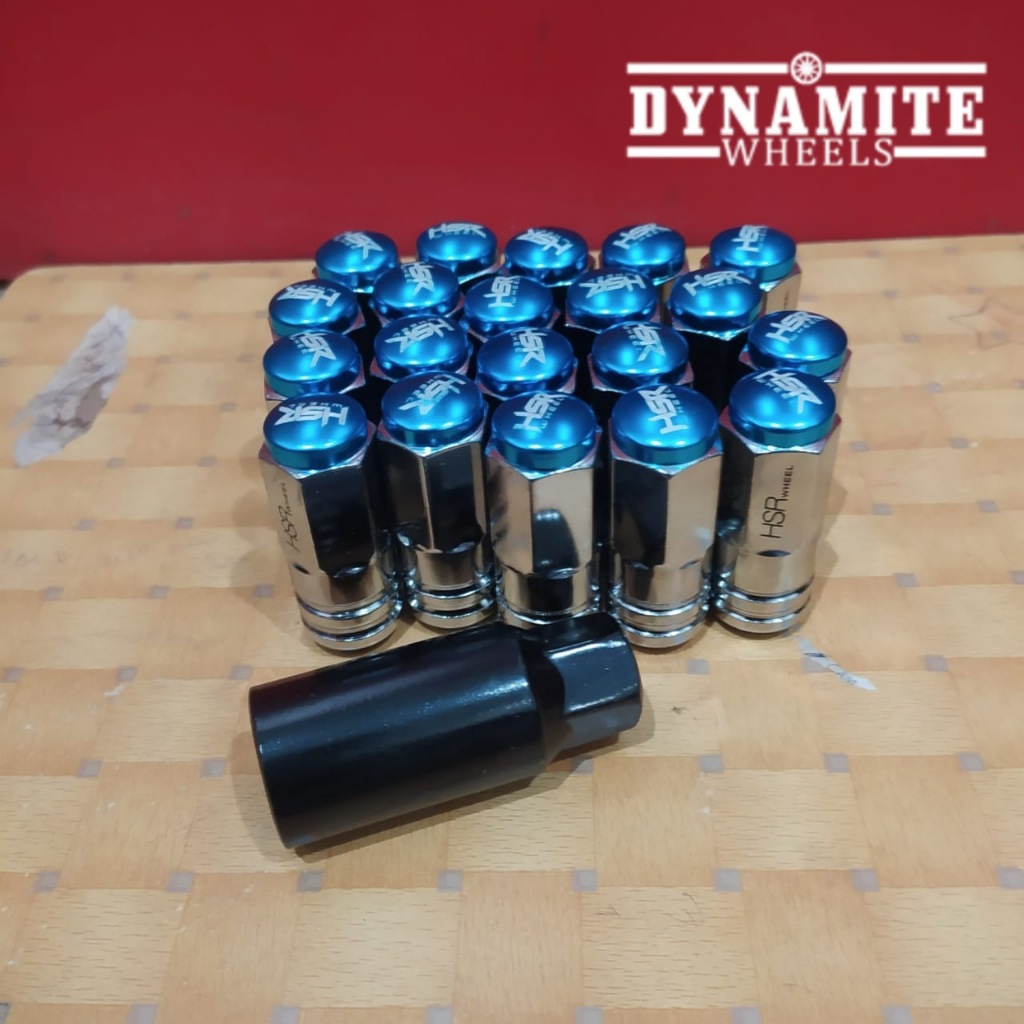 Jual Jual Mur Baut Roda Variasi HSR Warna Blue Ukuran 1,25 / 1,50 Buat ...