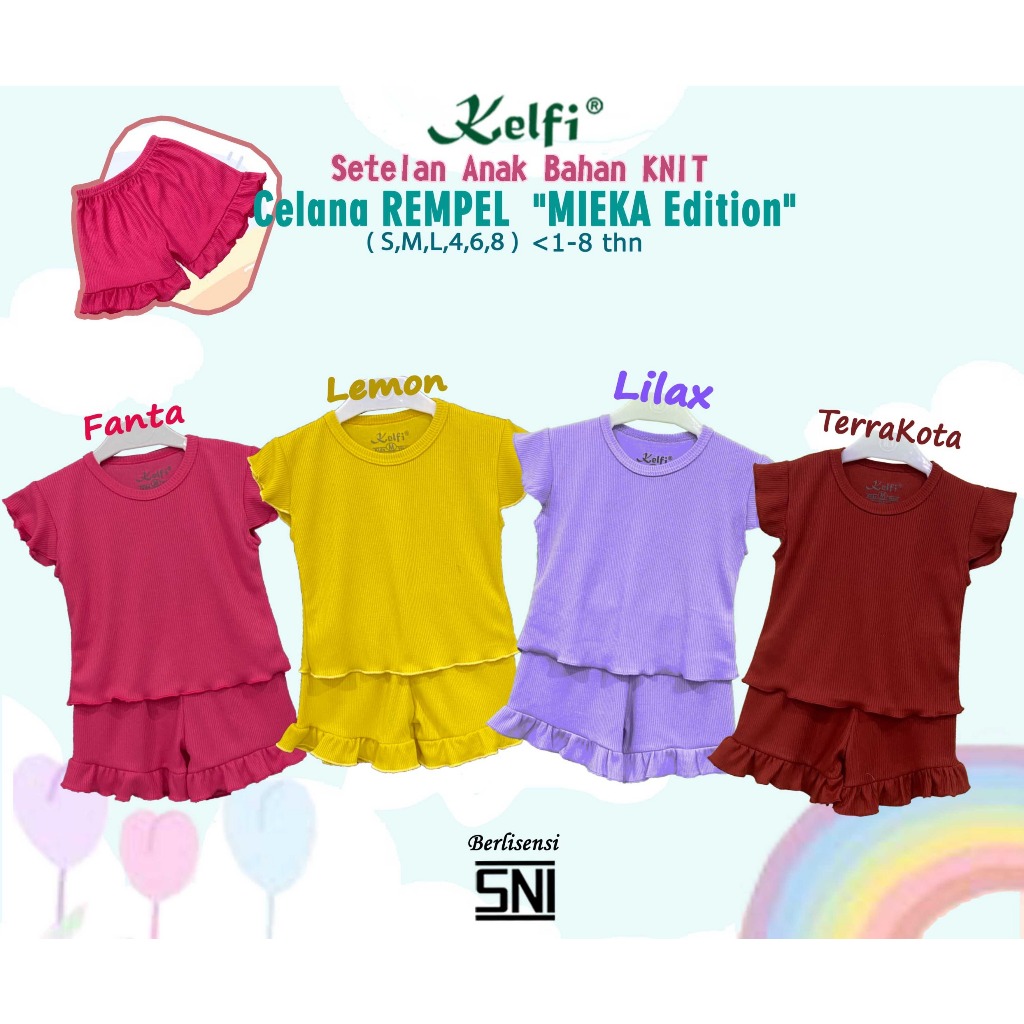Jual PROMO 9.9 KELFI SETELAN KNIT REMPEL/ SET BAJU KNIT ANAK CEWEK USIA ...