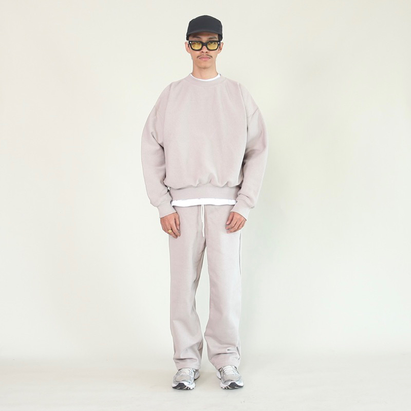 Jual All Around Faded Boxyfit Crewneck Dune 375GSM | Shopee Indonesia