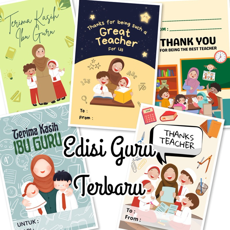 Jual Greeting Card / Hang Tag Hari Guru Kenaikan Kelas Kelulusan Gift ...