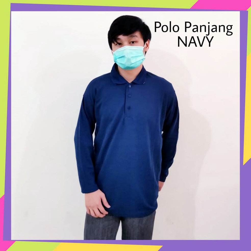 Jual MODEL JDT455 POLO PANJANG NAVY - Polo Polos Lengan Panjang NAVY ...