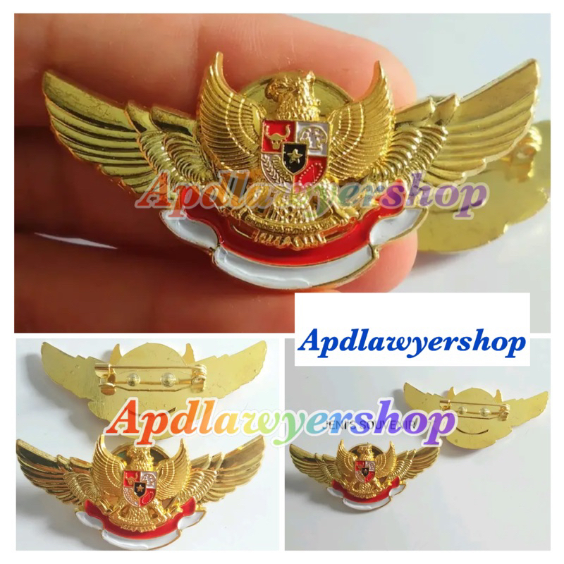 Jual Wing Garuda Cor Tebal Peniti Magnet Kuningan Emas PREMIUM 100% ...