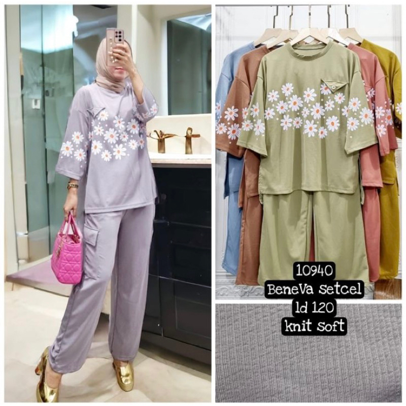 Jual STELAN KNIT SALUR SETCEL CARGO BABYTERRY MOTIF JUMBO HALUS LEMBUT ...