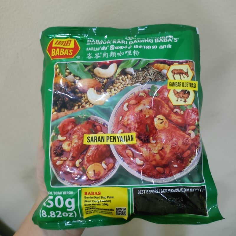 Jual BABAS MEAT CURRY POWDER 250GR PACK | Shopee Indonesia