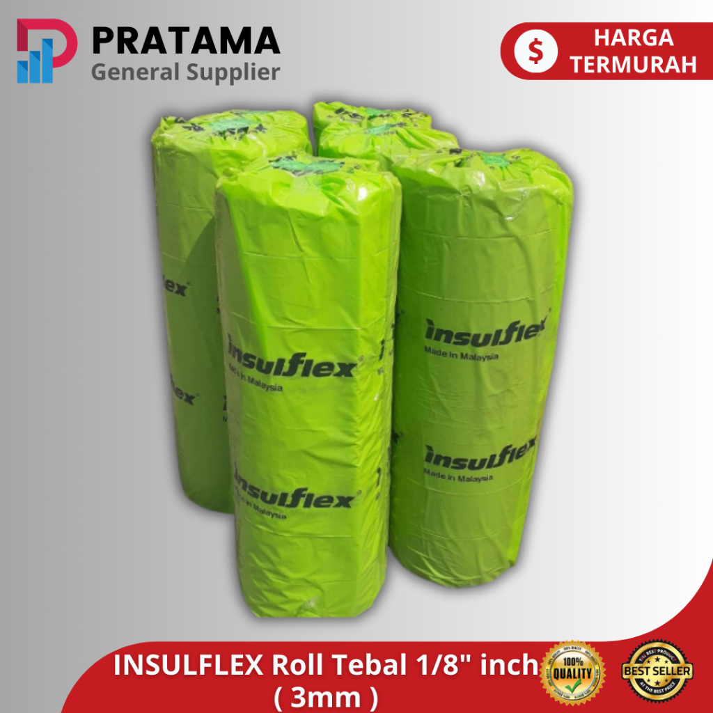 Jual Insuflex rollan / Insulasi Pipa Ac / Insulflex Tebal 1/4" inch ...