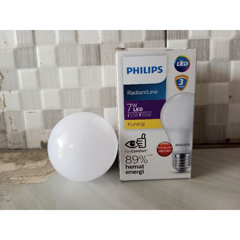 Jual Lampu Philips Radiantline warna kuning 7 Watt Led | Shopee Indonesia