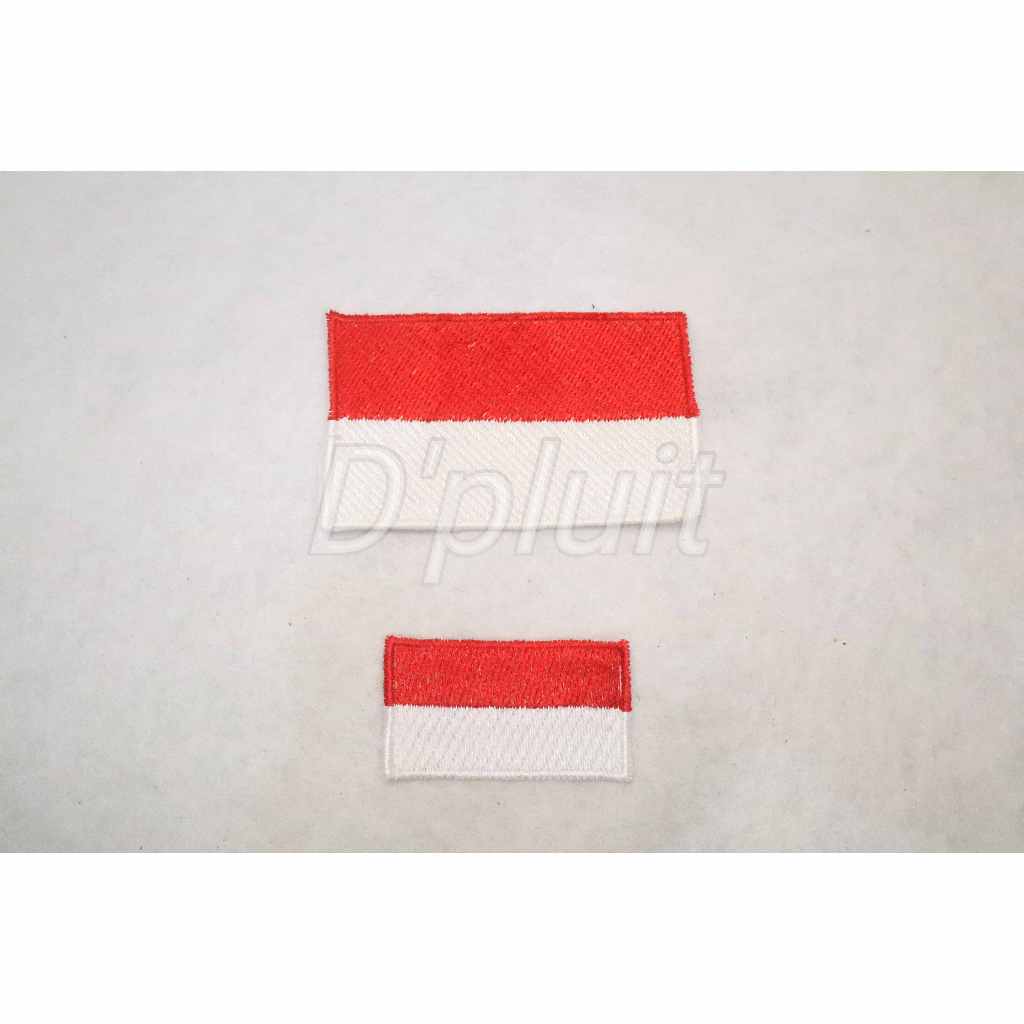 Jual BED/ LOGO/ BADGE BENDERA MERAH PUTIH BORDIR / BED MERAH PUTIH ...