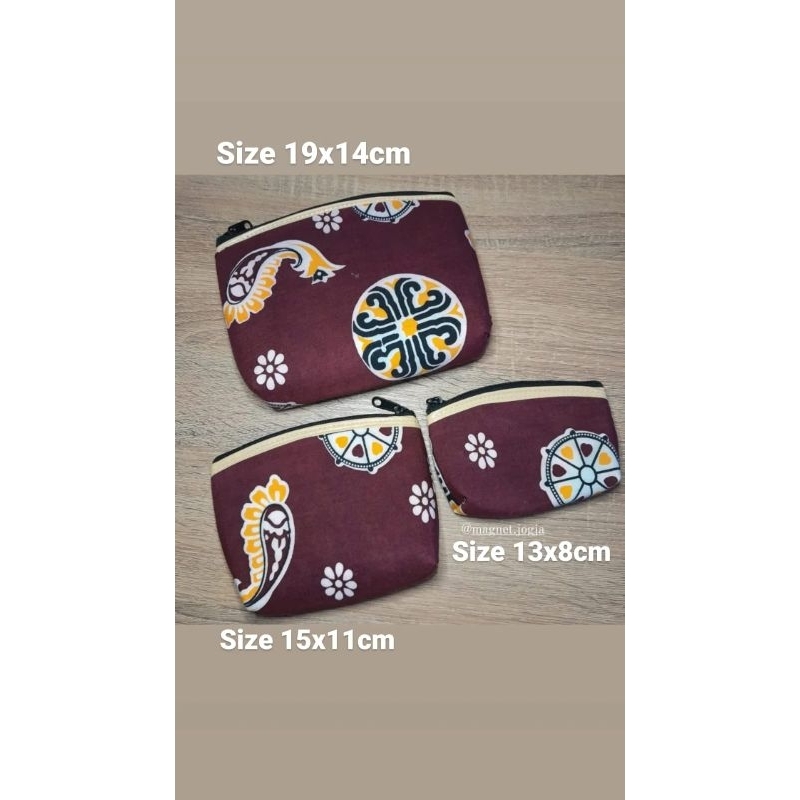 Jual Pouch Batik Cantik Premium Asli Jogja Isi 3 ukuran | Shopee Indonesia