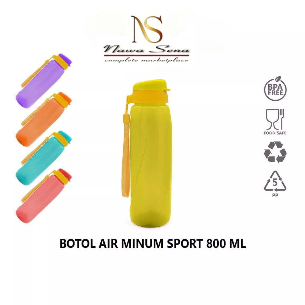 Jual Botol Air Minum Sport 800 ML/ Botol Brand GBUPlast | Shopee Indonesia