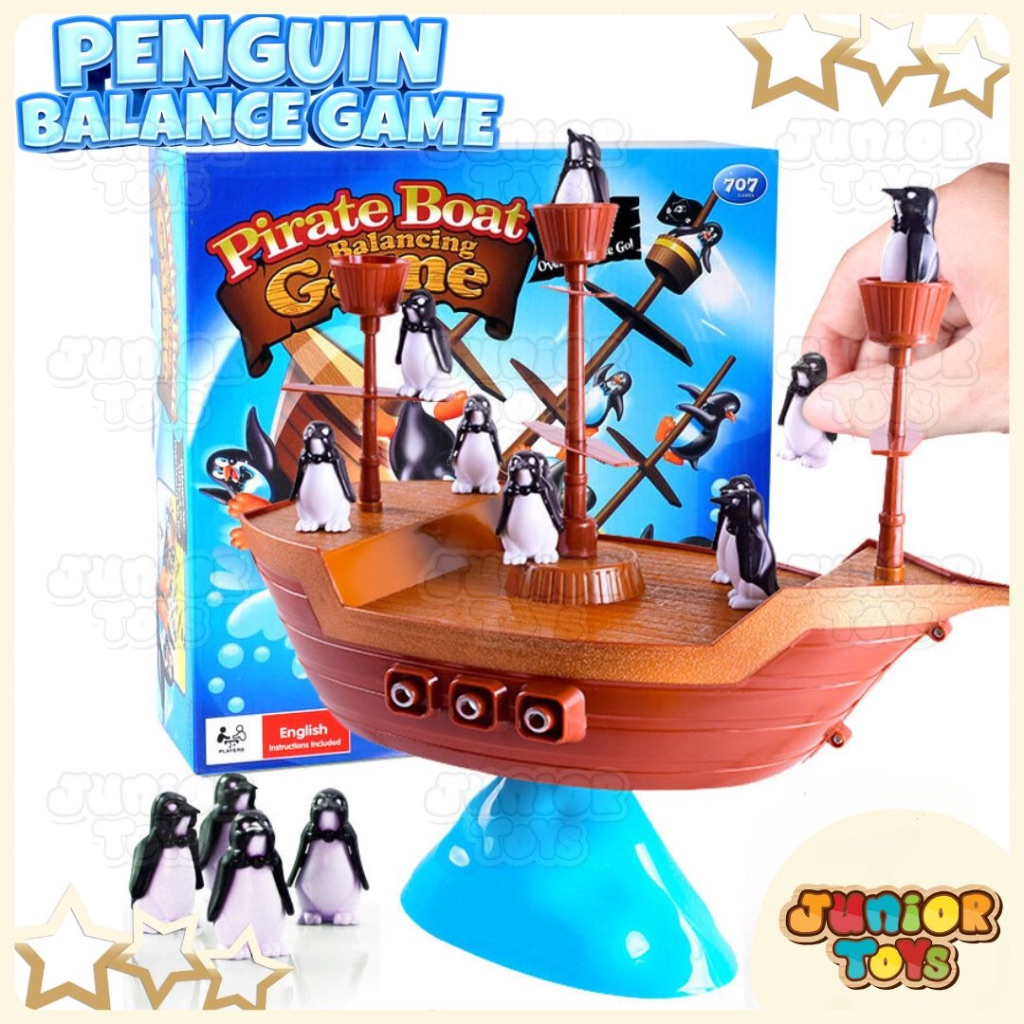 Jual Mainan Penguin Balance Game Pirate Boat Balancing Game Mainan ...