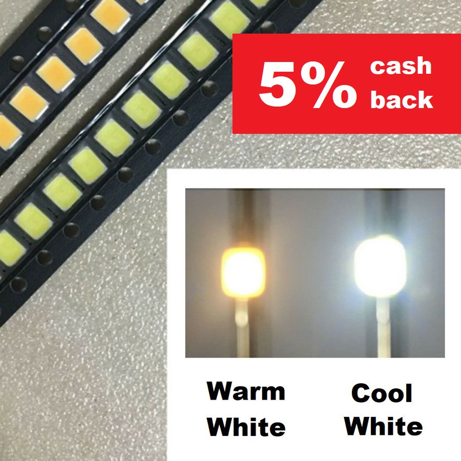 Jual SMD LED Chip 2835 0.2W Cool Cold /Warm White Putih Kuning Lampu ...