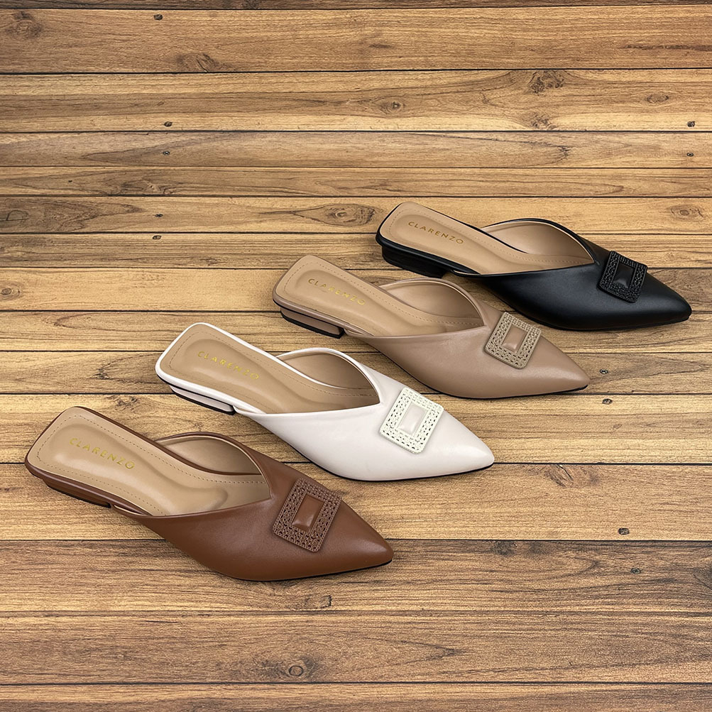 Jual Clarenzo - Sepatu Sandal Flat Mules Wanita Slip On & Anti Slip ...