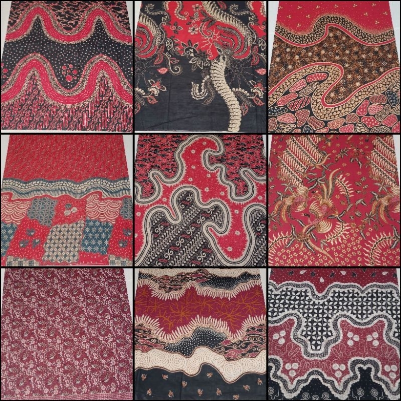 Jual Kain batik Katun printing warna merah batik seragam Bridesmaid ...