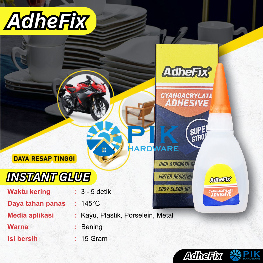 Jual LEM KOREA - LEM TETES ADHEFIX 15gr SERBAGUNA | LEM SETAN INSTANT ...
