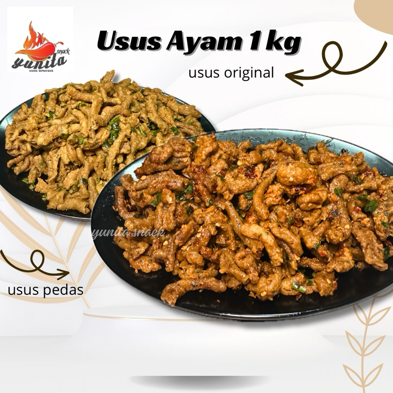 Jual Usus Ayam Crispy Pedas dan Original 1 kg bumbu basah daun jeruk ...