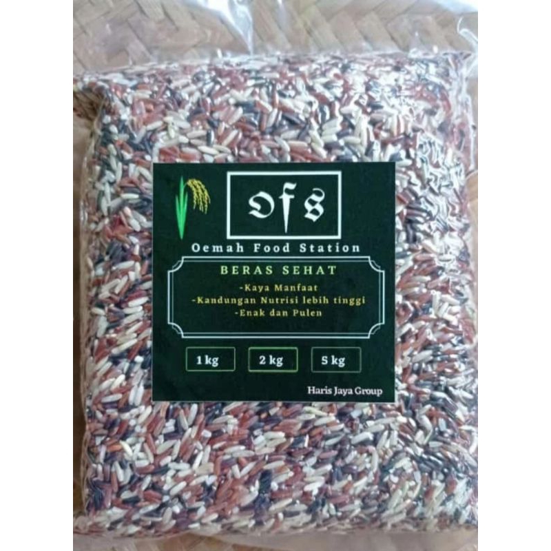 Jual Beras Mix Campur Merah Coklat Hitam Bergizi Organik 1Kg | Shopee ...