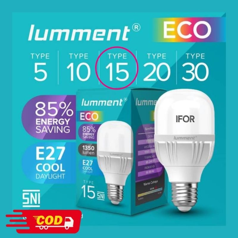 Jual Lampu Led Lumment Eco Led Bulb 15 Watt Super Putih Super Terang ...