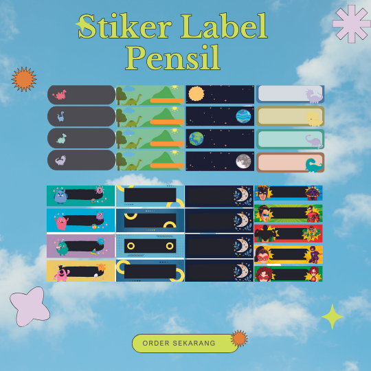 Jual Stiker Label Alat tulis/alat tulis/stiker pensil | Shopee Indonesia