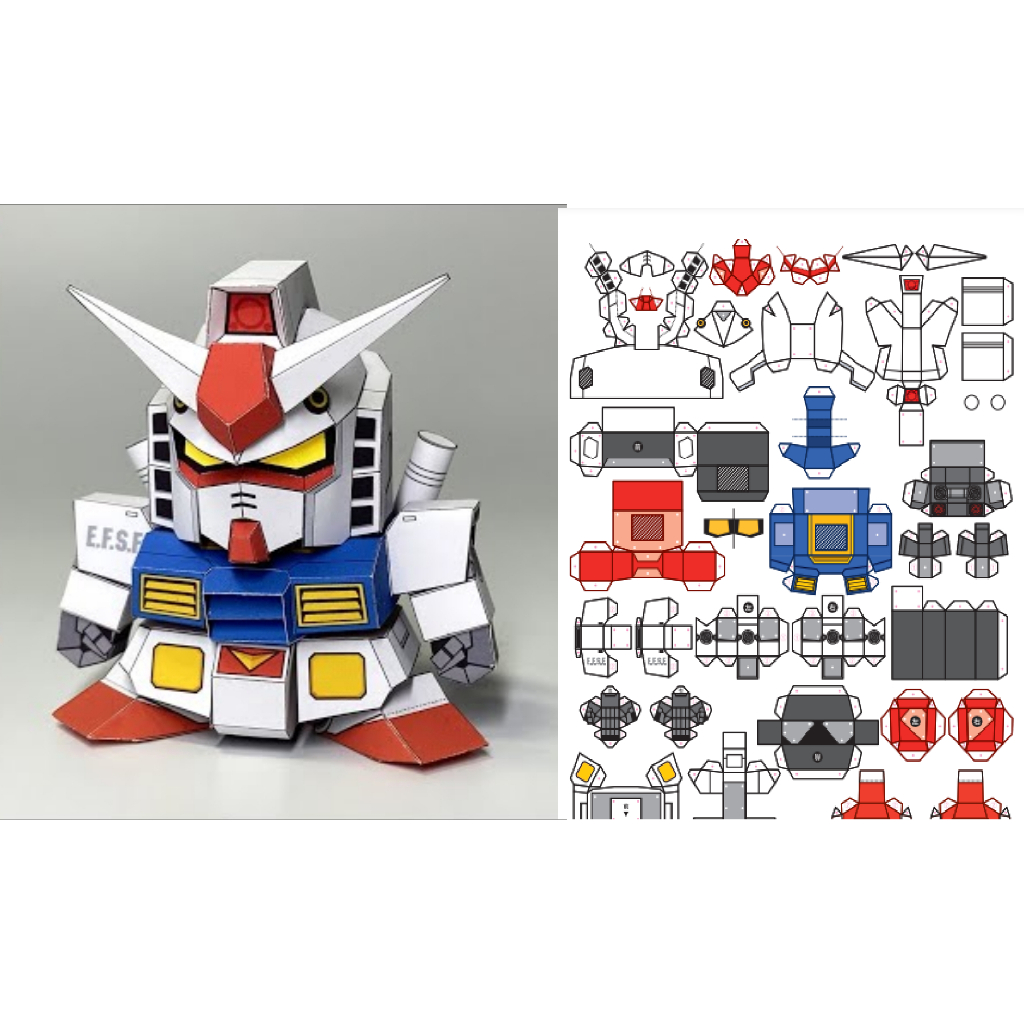 Jual Pola kertas DIY Papercraft Gundam RX 78 | Shopee Indonesia