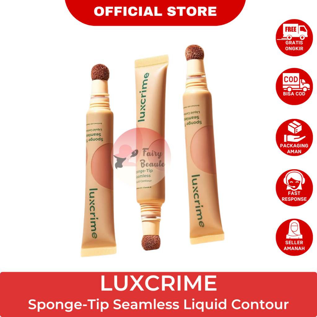 Jual Luxcrime Sponge-Tip Seamless Liquid Contour BPOM ORIGINAL | Shopee ...